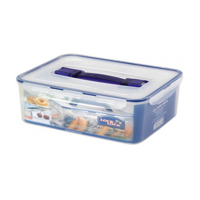 Lock and lock Rectangle Tall Container 6.5L with handle & Tray